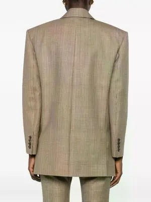 Saint Laurent Check-pattern Double-breasted Blazer