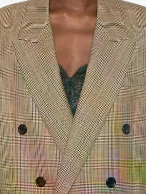 Saint Laurent Check-pattern Double-breasted Blazer