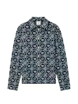 Casablanca Icon Monogram Long Sleeve Shirt - Blue