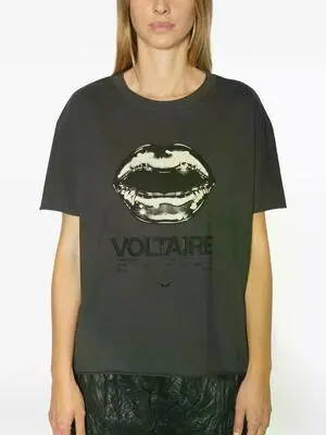 Zadig&Voltaire Tommer Hc Tour Lips-print T-shirt