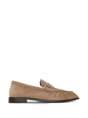 Saint Laurent Le Loafer Supple In Suede - Neutrals