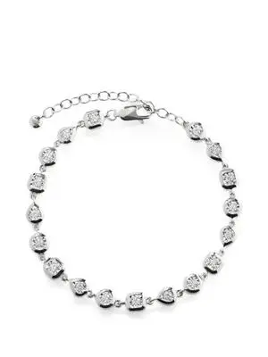 Monica Vinader Bezel-set Diamond Bracelet - Silver