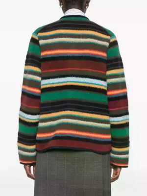 Sacai Striped V-neck Cardigan