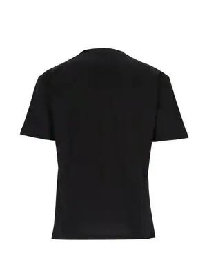 Valentino Garavani Cotton T-shirt With Panther Print - Black