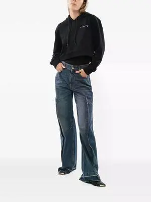 John Richmond Logo-print Cropped Hoodie