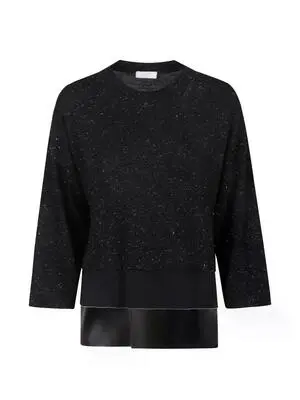 Peserico Layered Metallic-knit Sweater