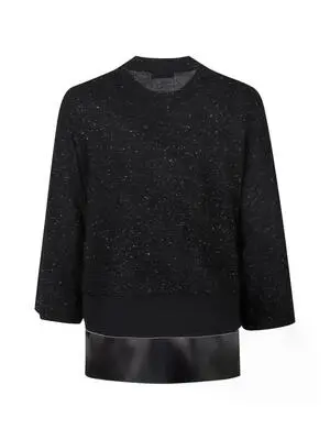 Peserico Layered Metallic-knit Sweater