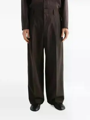 LEMAIRE Single-pleat Tailored Trousers In Tropical Wool Blend
