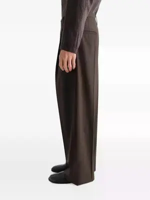 LEMAIRE Single-pleat Tailored Trousers In Tropical Wool Blend