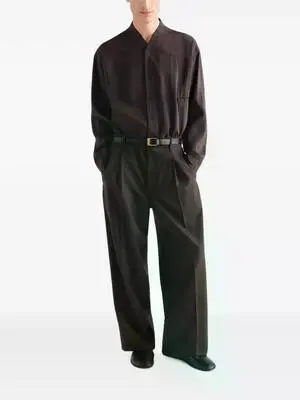 LEMAIRE Single-pleat Tailored Trousers In Tropical Wool Blend