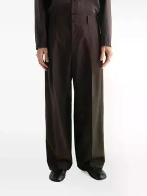 LEMAIRE Single-pleat Tailored Trousers In Tropical Wool Blend