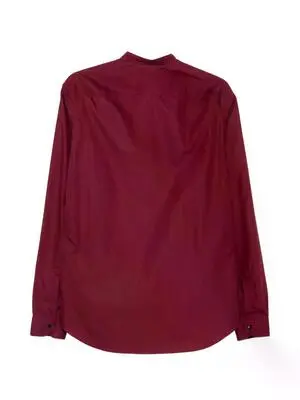 COSTUMEIN Mandarin-collar Concealed-fastening Shirt - Red
