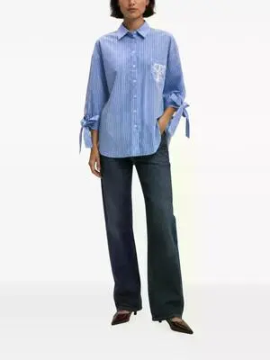 TWINSET Striped Shirt With Embroidered Logo