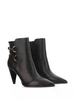 Pinko Buckle-fastening Pointed-toe Ankle Boots