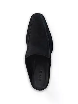 Bernardo Brynn Suede Square-toe Mules - Black
