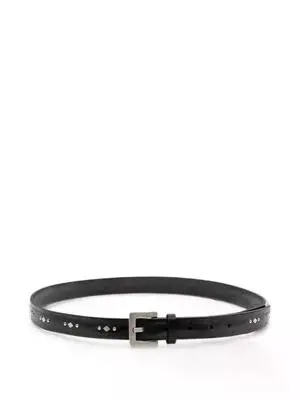 Orciani Stud-embellished Leather Belt - Black