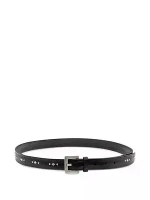 Orciani Stud-embellished Leather Belt - Black