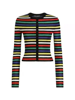 Dolce & Gabbana Striped Silk Cardigan
