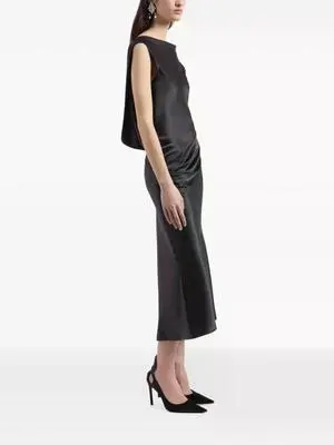 Nina Ricci Asymmetrical Draped Midi Dress