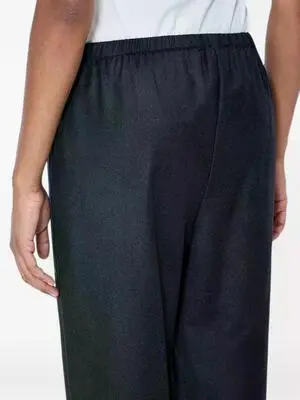 RÓHE Wool Elasticated Waistband Trousers - Black
