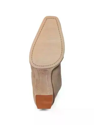 Bernardo Brynn Suede Square-toe Mules - Neutrals