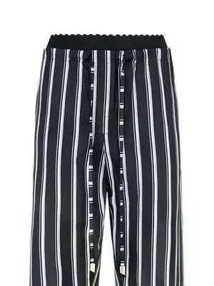 Attico White And Navy Pants - Blue