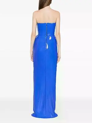 David Koma Sequinned Strapless Maxi Dress