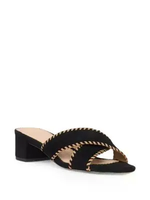 Cinq À Sept Amanda Criss-cross Suede Sandals - Black