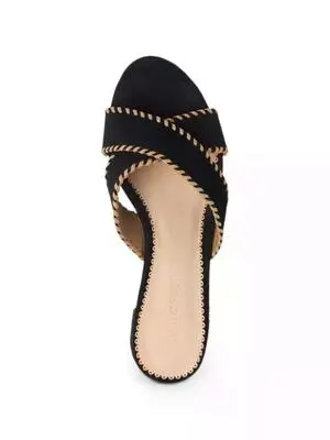 Cinq À Sept Amanda Criss-cross Suede Sandals - Black