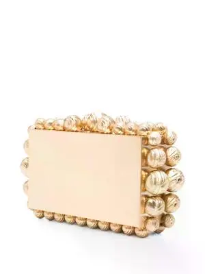 Cult Gaia Bead-embellished Box Clutch Bag