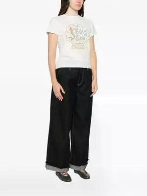 RE/DONE Graphic-print T-shirt - Neutrals