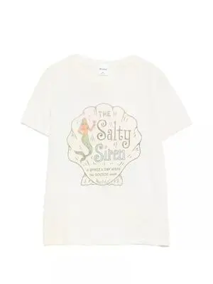 RE/DONE Graphic Print Cotton T-shirt - Neutrals