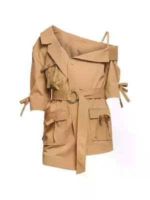 Cinq À Sept Saige Off-shoulder Belted Jacket