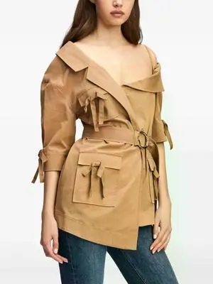 Cinq À Sept Saige Off-shoulder Belted Jacket