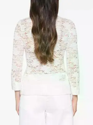 ANDIATA Floral-lace Button-up Shirt