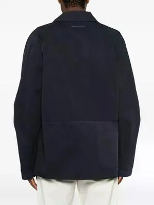 MAISON MARGIELA Concealed-fastening Patch-pocket Shirt Jacket - Blue