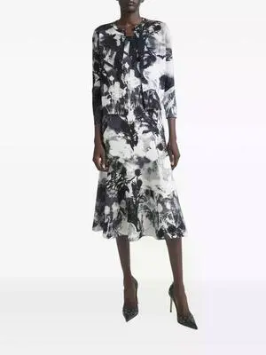 Alexander McQueen Floral-print Cardigan - White