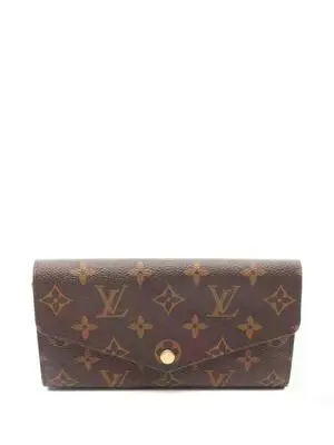 LOUIS VUITTON 2010s Monogram Sarah Wallet - Brown