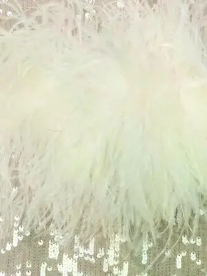 Lapointe Sequin Feather-trim Sleeveless Top