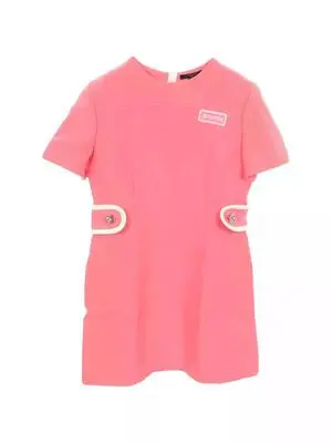 LOUIS VUITTON 2010s Logo-patch Short-sleeve Dress - Pink
