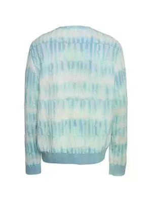 Amiri Gradient Logo-pattern Sweater - Blue