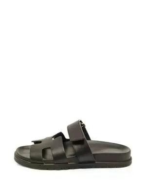 Hermès Chypre Touch-strap Sandals - Black