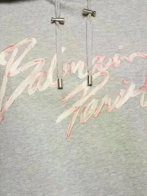 Balmain Printed Cropped Hoodie