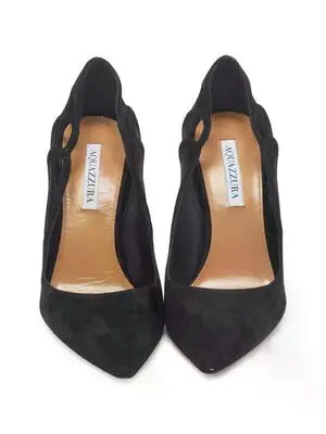 AQUAZZURA Suede Fenix Pointed-toe Pumps