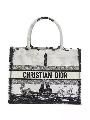 Dior 2024 Medium Book Tote Bag - White