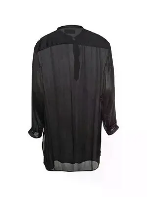 Saint Laurent Chiffon Chinese-collar Shirt