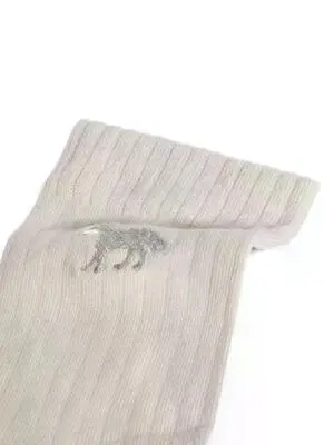 Maison Kitsuné Baby Fox Ribbed Socks