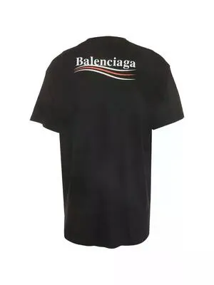 Balenciaga Logo-printed Short-sleeved T-shirt - Black