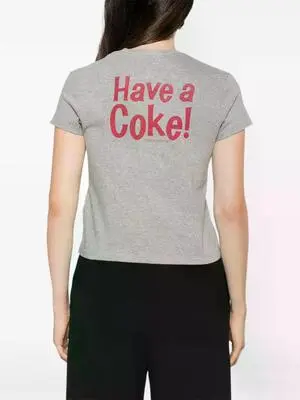 RE/DONE Coca-cola Slogan Print T-shirt - Grey