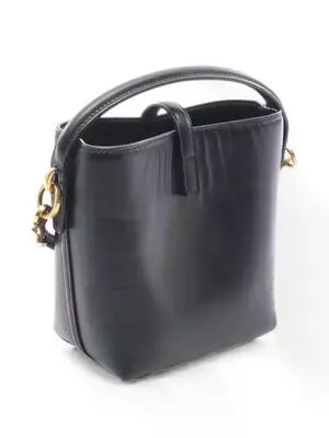 Saint Laurent 2010s Logo-plaque Leather Handbag